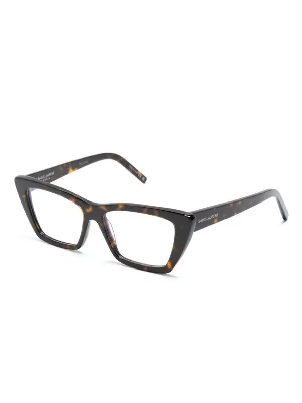 Saint Laurent Mica Cat-eye Frame Glasses - Brown