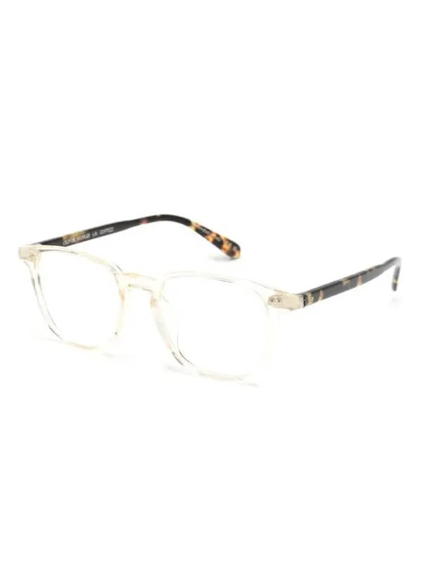 Oliver Spencer Nev Square-frame Glasses - Brown