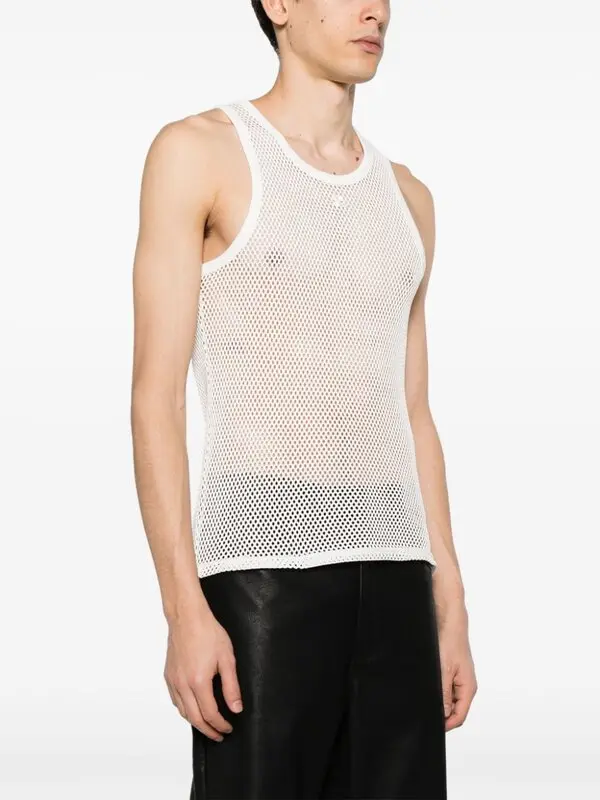 COURREGES Ac Mesh Tank Top - White
