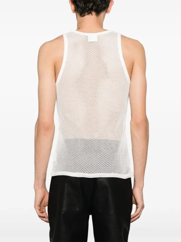 COURREGES Ac Mesh Tank Top - White