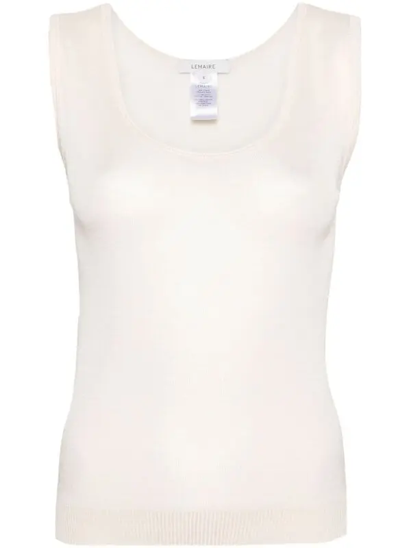LEMAIRE Seamless Semi-sheer Tank Top - Neutrals