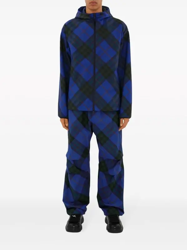 Burberry House Check Hooded Jacket - Blue