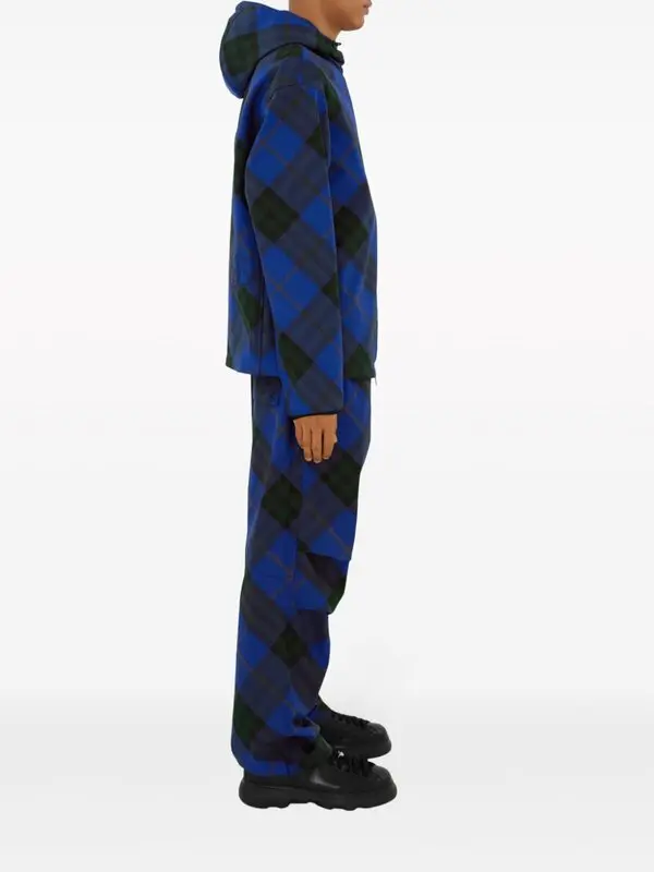 Burberry House Check Hooded Jacket - Blue