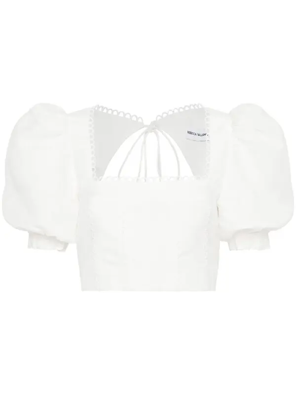 Rebecca Vallance Giovanni Puff-sleeve Top - White
