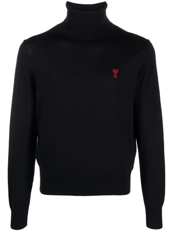 AMI Paris De Coeur High-neck Jumper