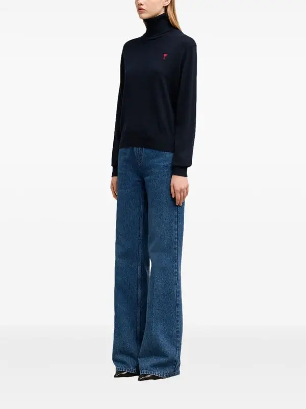 Ami De Coeur High-neck Jumper - Blue