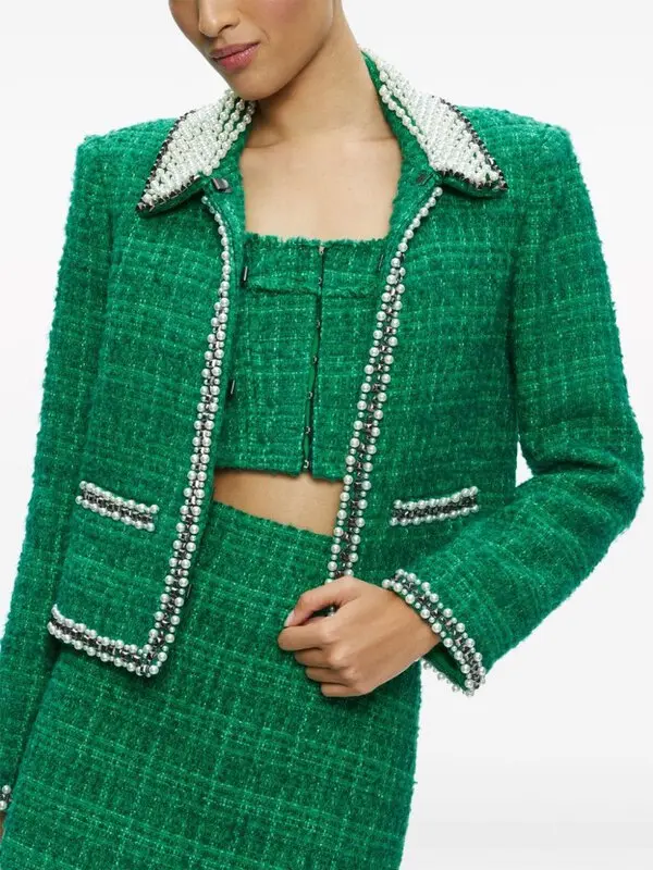 Alice + Olivia Kidan Tweed Jacket