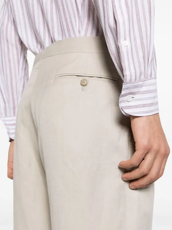 Canali Mid-rise Tapered Trousers