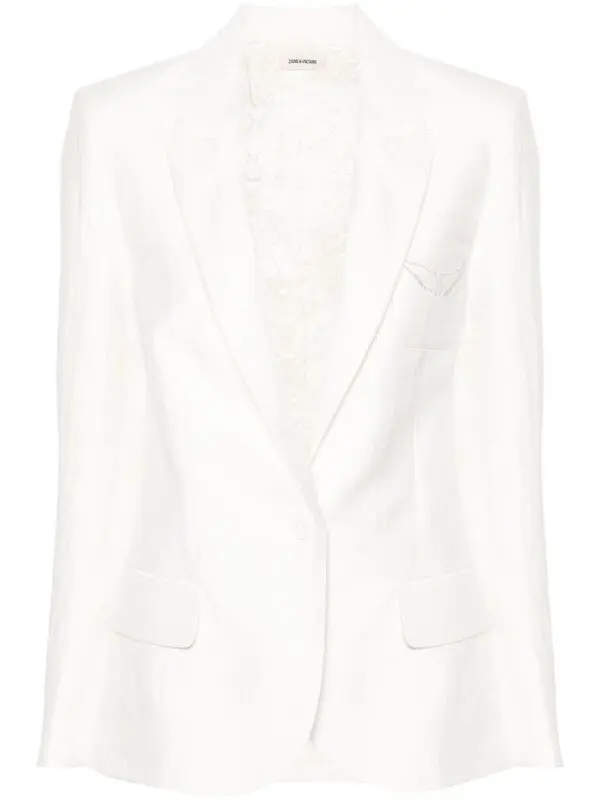 Zadig&Voltaire Vow Crinkled Blazer - White