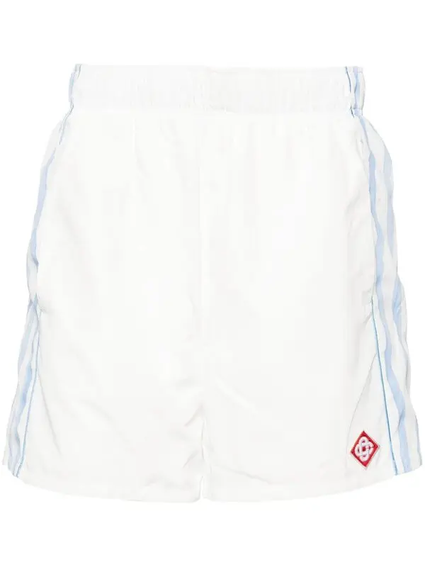 Casablanca Striped Track Shorts - White