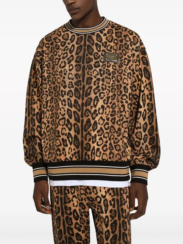 Dolce & Gabbana Leopard-print Cotton Sweatshirt