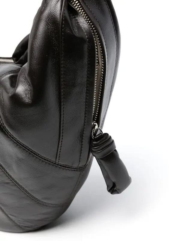 LEMAIRE Fortune Croissant Leather Shoulder Bag - Brown