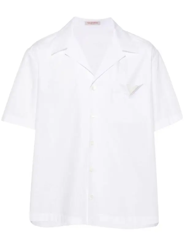 Valentino Garavani V-logo Cotton Shirt - White