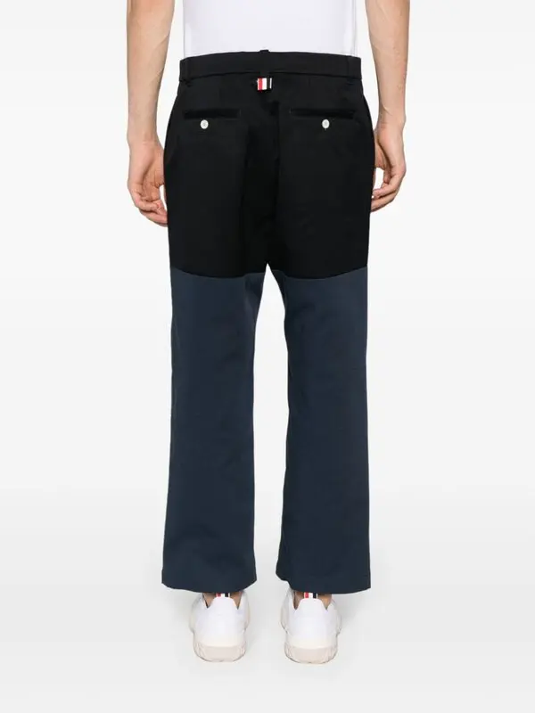 Thom Browne Unconstructed Combo Straight-leg Trousers - Blue