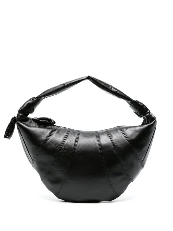LEMAIRE Large Fortune Croissant Leather Shoulder Bag - Black