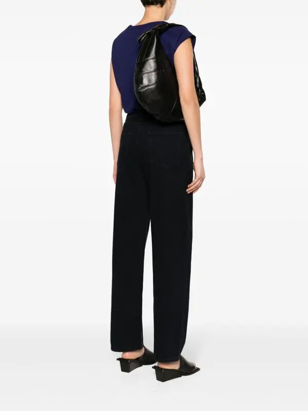 LEMAIRE Fortune Croissant Bag In Nappa Lambskin Leather - Black