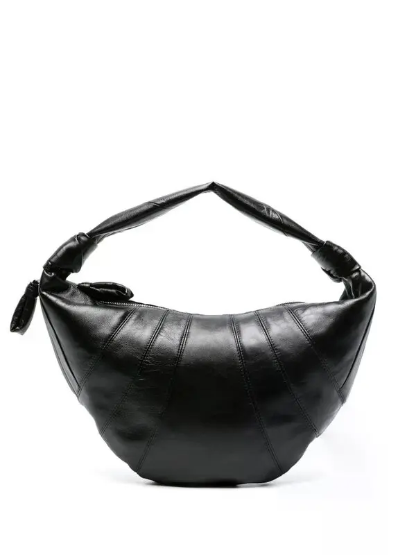 LEMAIRE Fortune Croissant Bag In Nappa Lambskin Leather - Black