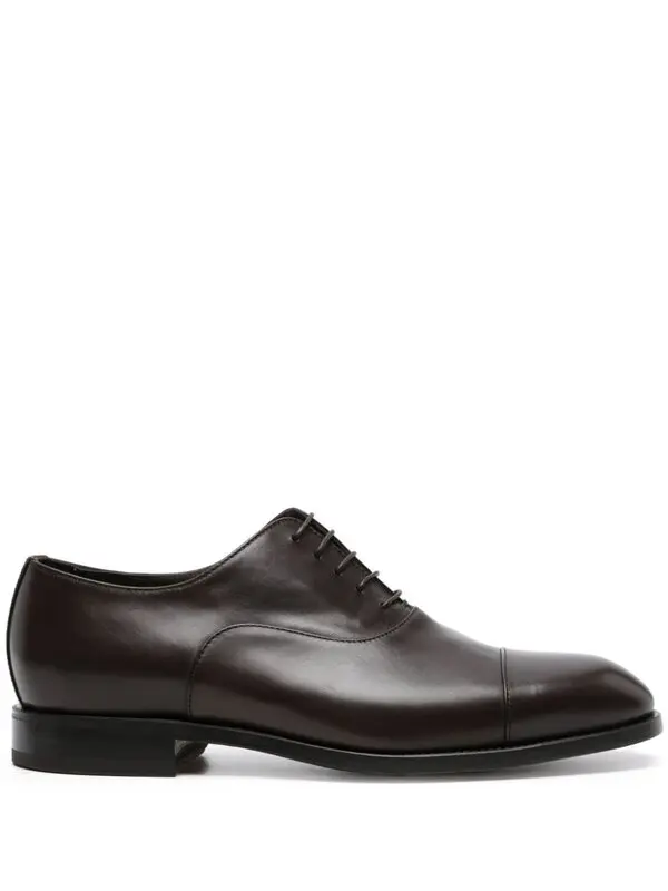 SCAROSSO Salvatore Leather Oxford Shoes - Brown