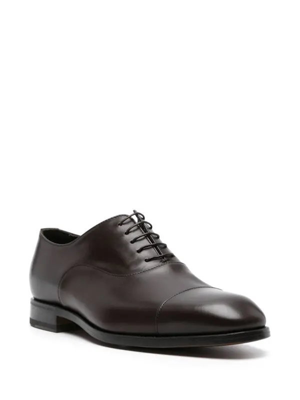 SCAROSSO Salvatore Leather Oxford Shoes - Brown