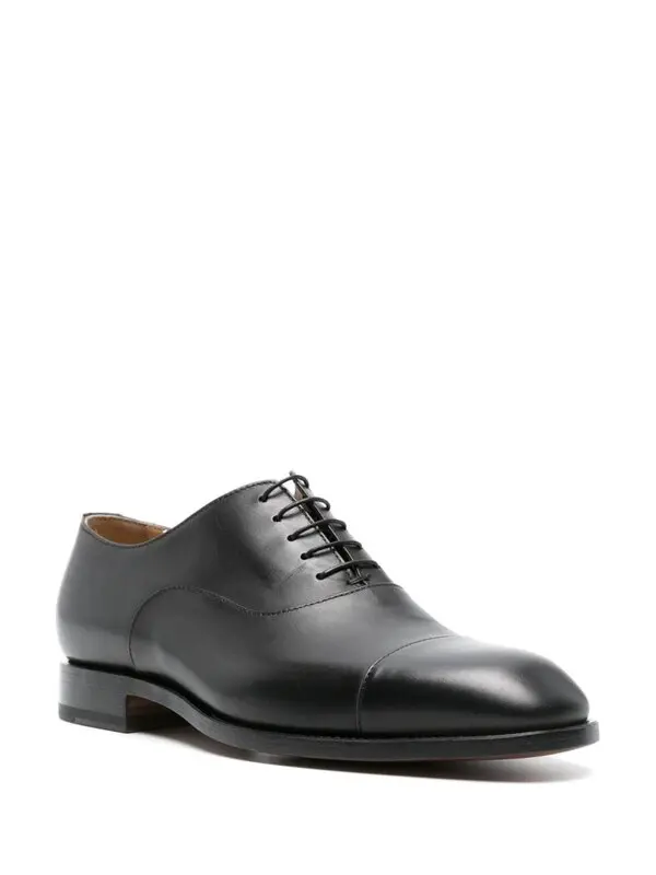 SCAROSSO Salvatore Leather Oxford Shoes - Black