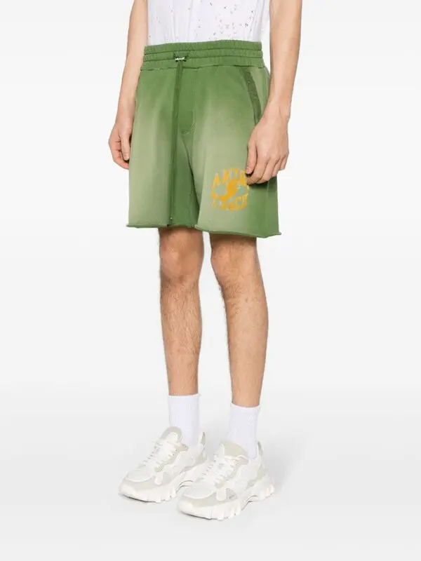 Amiri Logo-embellished Cotton Track Shorts