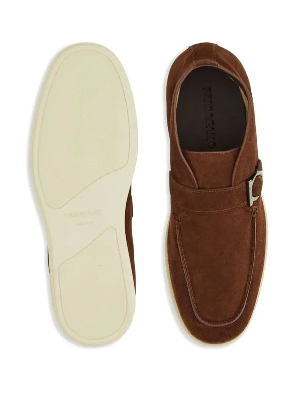 FERRAGAMO Gancini-buckle Suede Boots - Brown