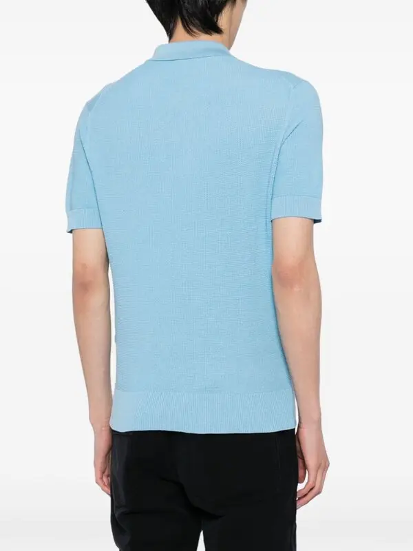 TOM FORD Knitted Short-sleeve Polo Shirt