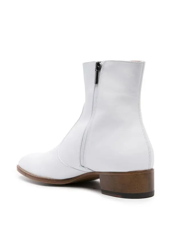 SCAROSSO X Warren Alfie Baker Leather Boots - White
