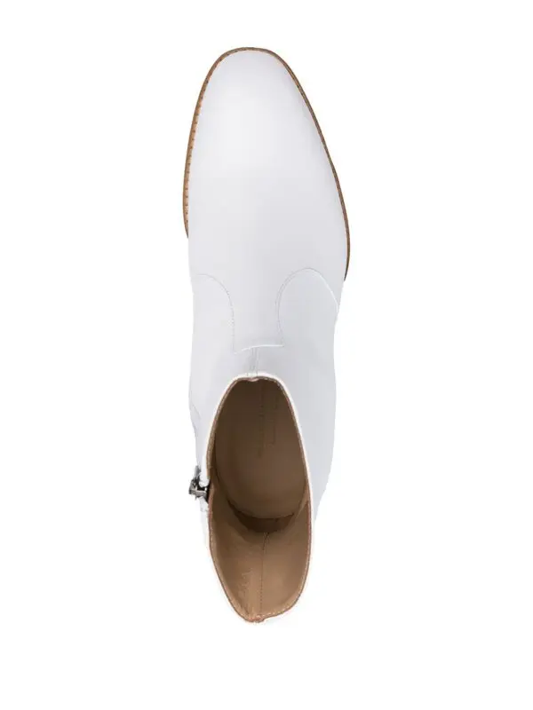 SCAROSSO X Warren Alfie Baker Leather Boots - White