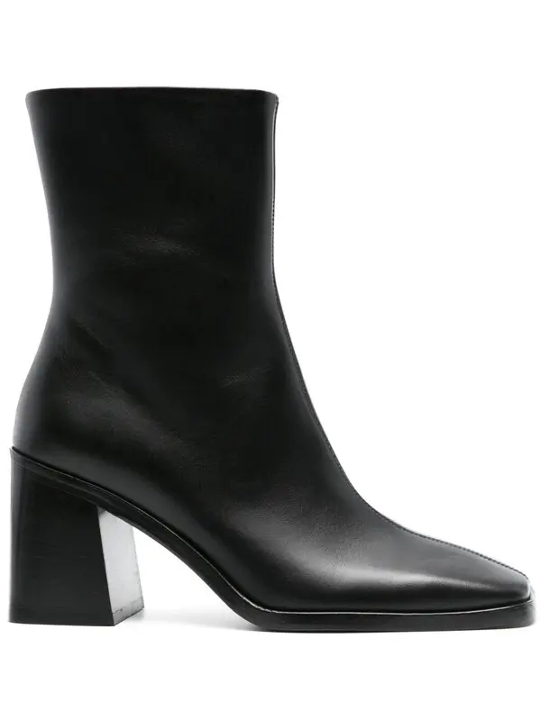 SCAROSSO Tara Leather Ankle Boots