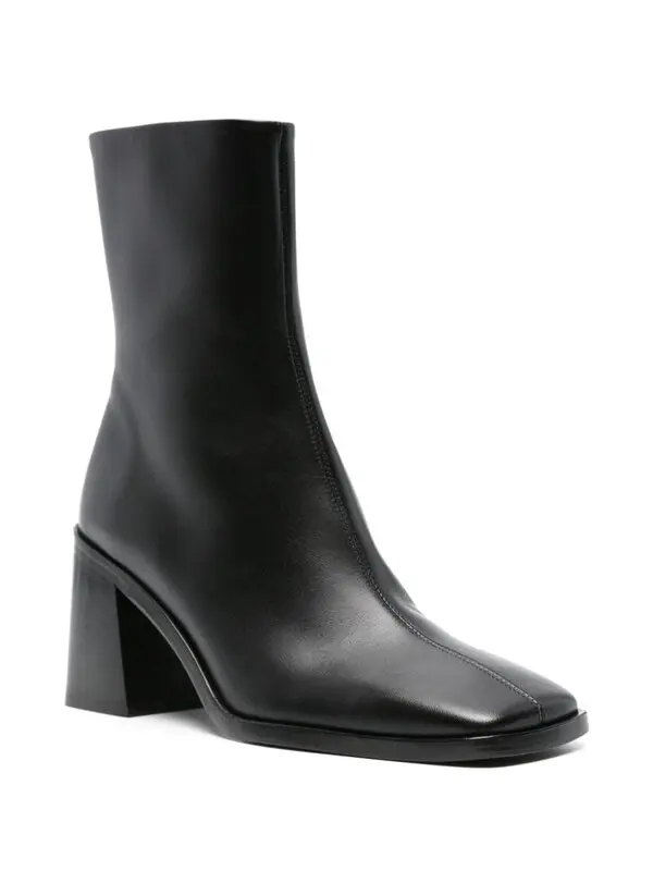 SCAROSSO Tara Leather Ankle Boots