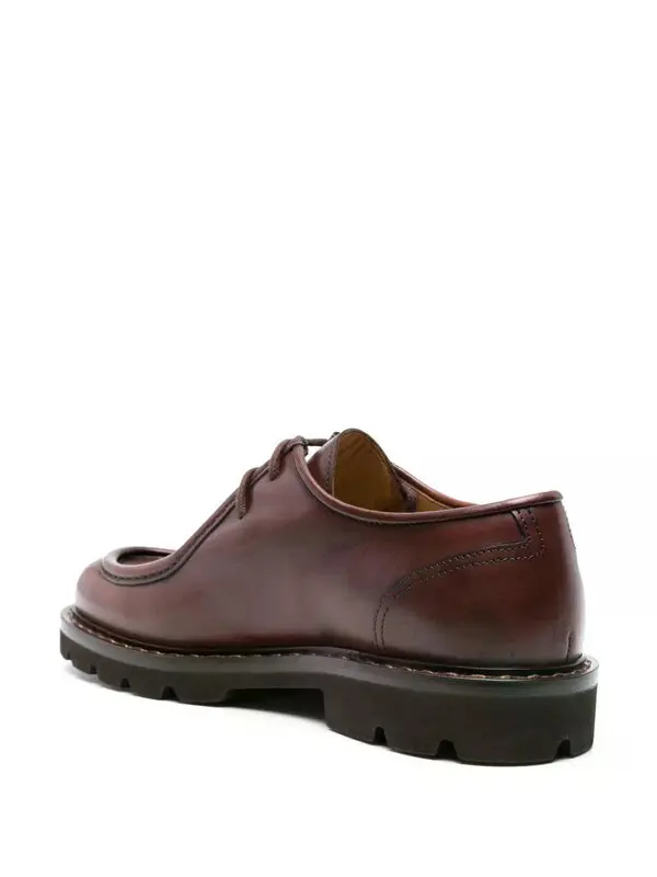 SCAROSSO Damiano Leather Derby Shoes - Brown