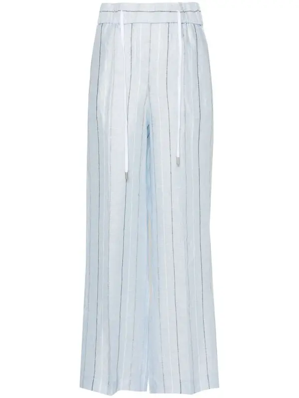 Peserico Striped Wide Leg Trousers