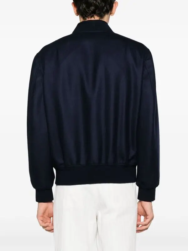 Brioni Brushed-effect Twill Bomber Jacket