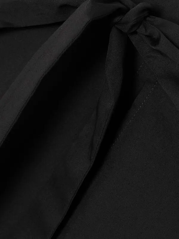 JOSEPH Alix Cotton Midi Wrap Skirt - Black