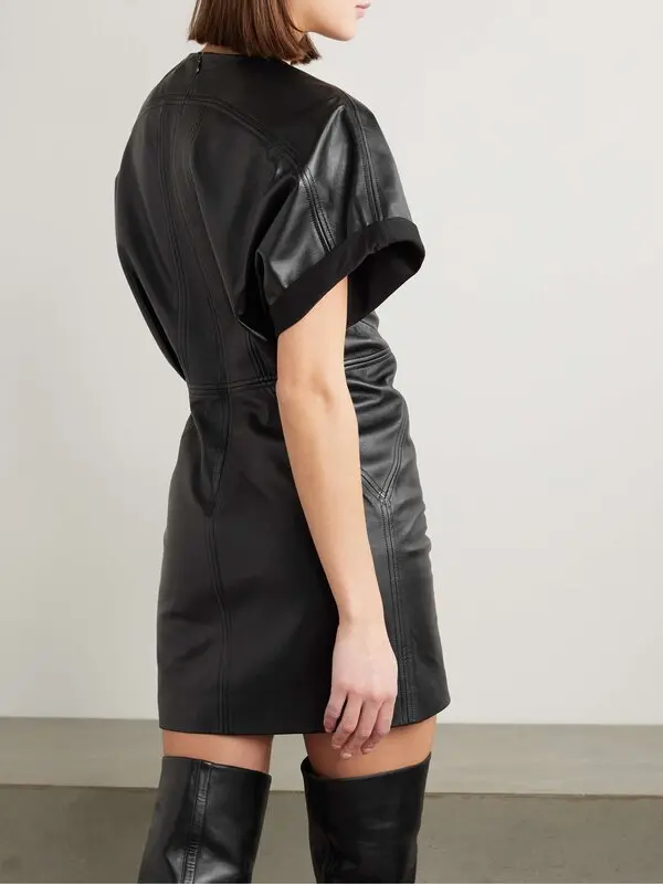 isabel marant leather dress Isabel Marant Etoile Balesi Dress in Black