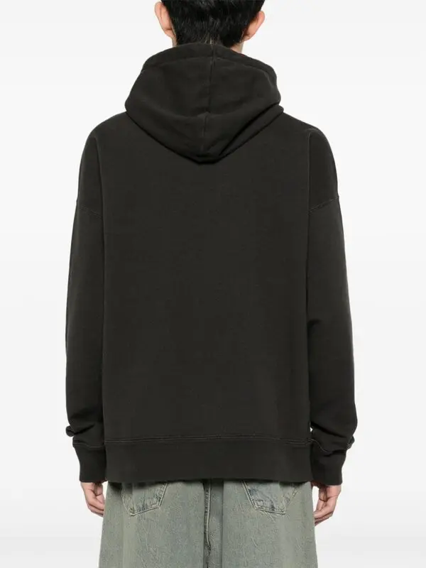 MARANT Miley Flocked-logo Hoodie - Grey