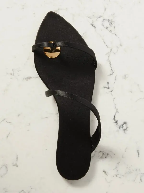 Saint Laurent Tanger Satin Sandals