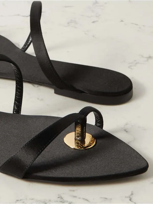 Saint Laurent Tanger Satin Sandals
