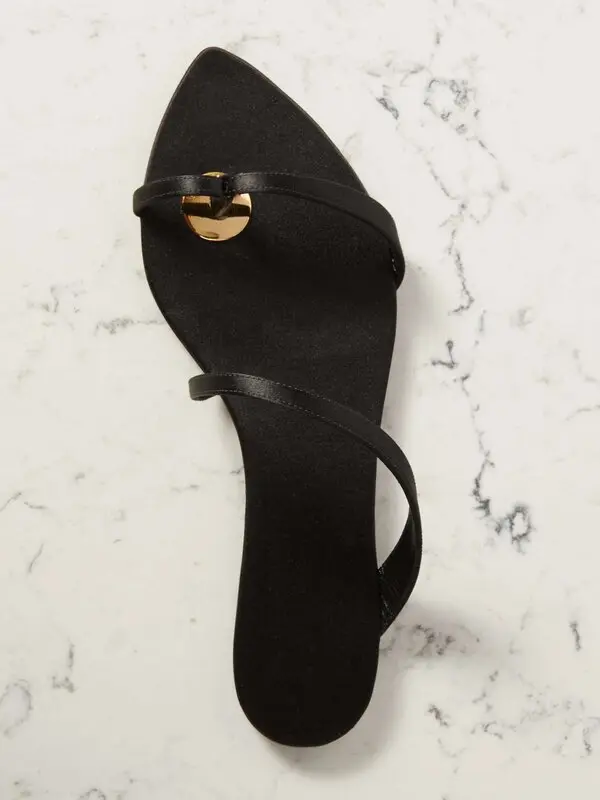 Saint Laurent Tanger Satin Sandals