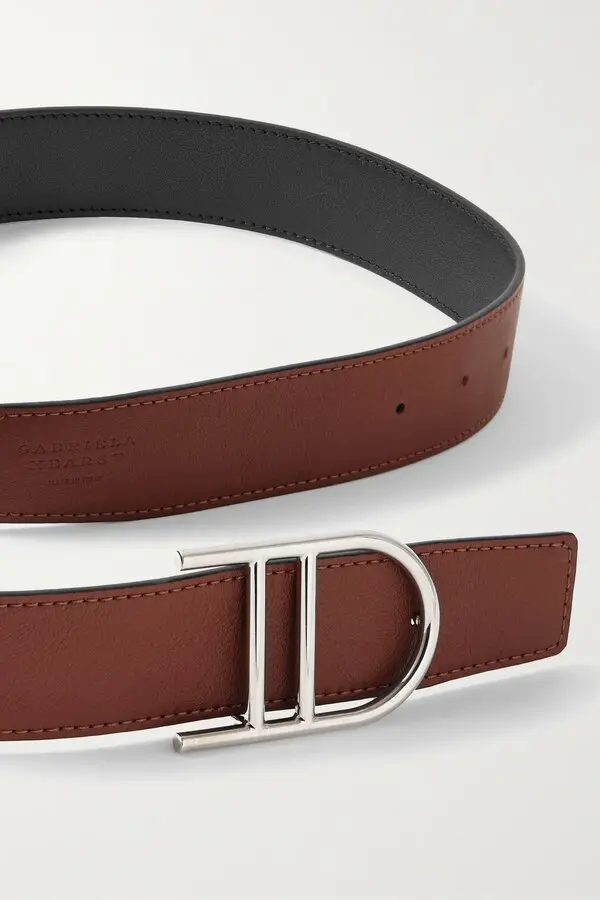Gabriela Hearst Neala Reversible Leather Belt In Brown - 40  display picture 3