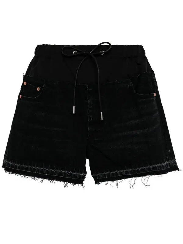 Sacai Drawstring-waist Denim Shorts