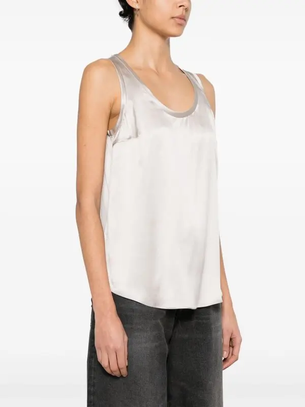 Brunello Cucinelli Satin Tank Top