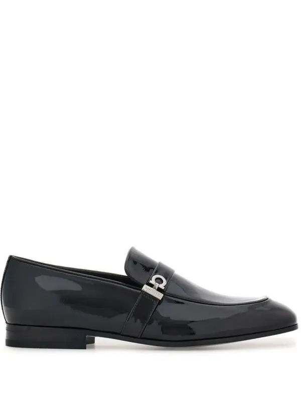 FERRAGAMO Gancini Patent-leather Loafers