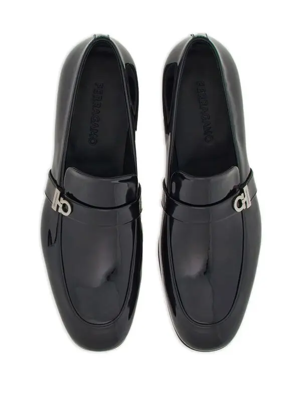 FERRAGAMO Gancini Patent-leather Loafers