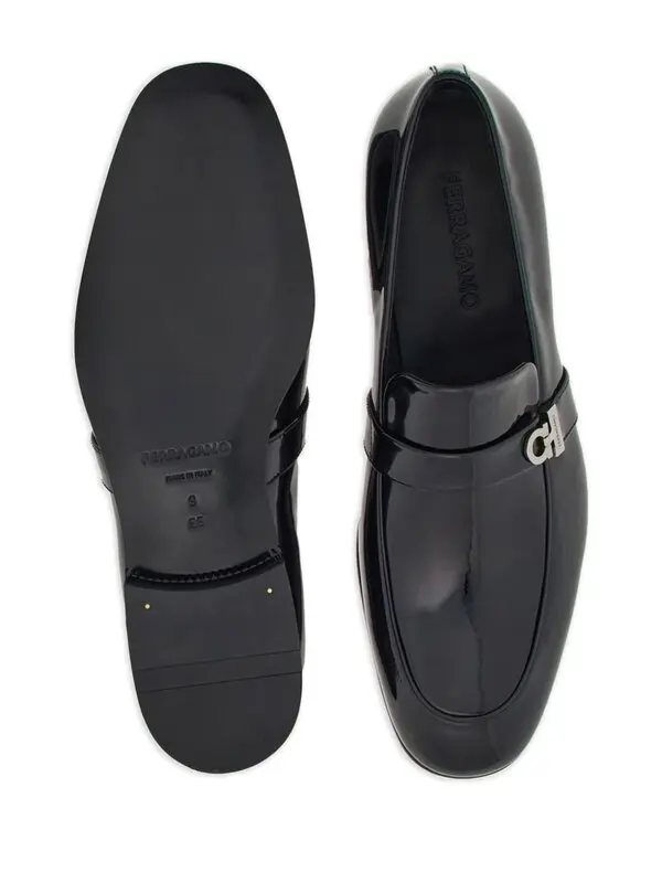FERRAGAMO Gancini Patent-leather Loafers