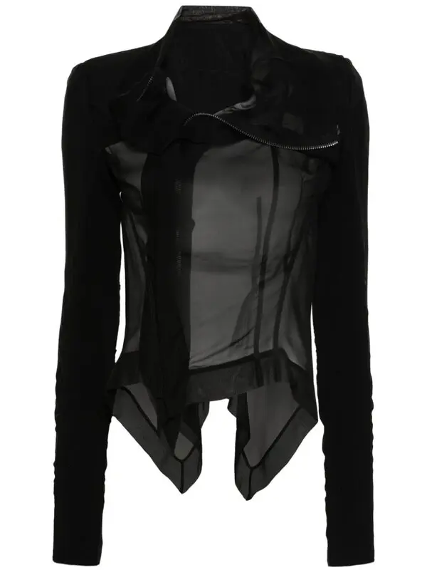 Rick Owens Naska Silk-georgette Jacket - Black