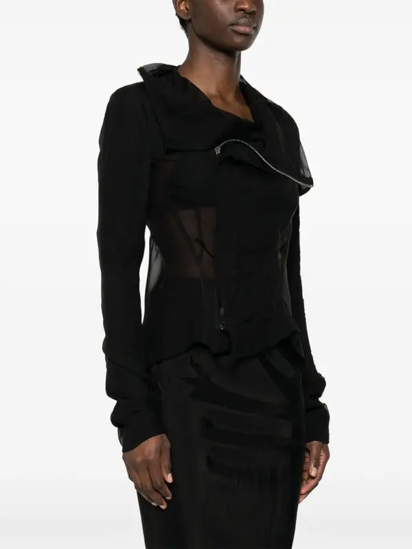 Rick Owens Naska Silk-georgette Jacket - Black