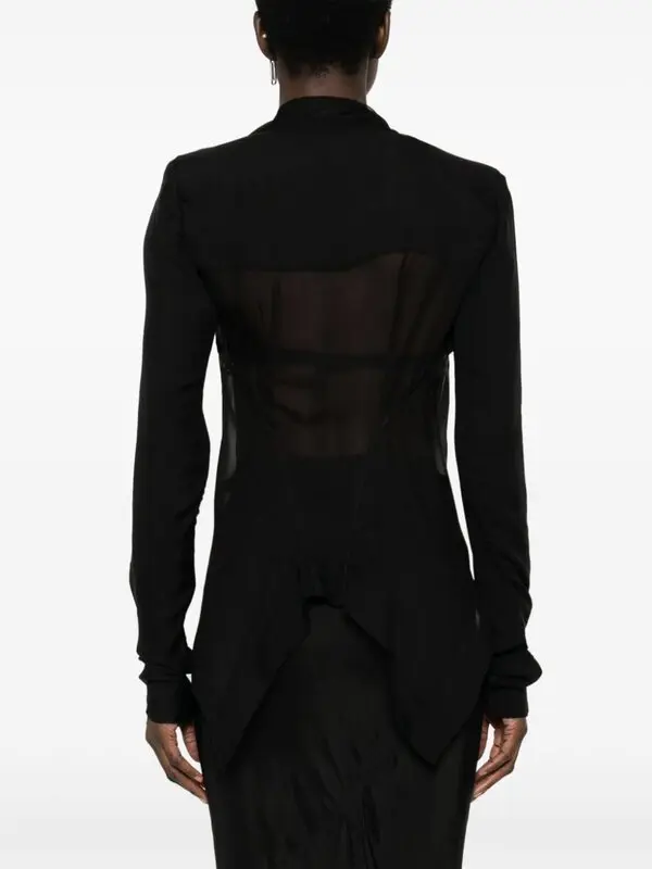 Rick Owens Naska Silk-georgette Jacket - Black