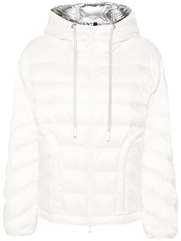 Moncler Delfo Hooded Down Jacket - Neutrals